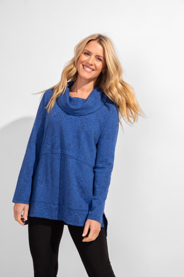 Escape by Habitat Eclipse Cowl Neck Patch Tunic – Blooming Boutique