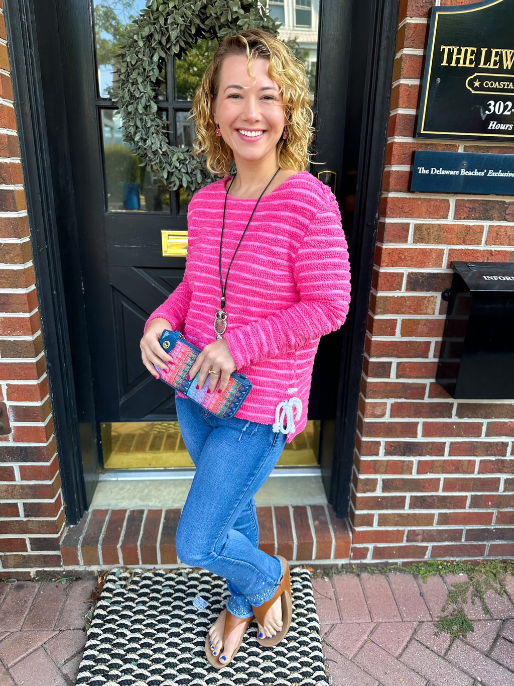 Escape by Habitat Striped Watermelon Terry Pullover – Blooming Boutique