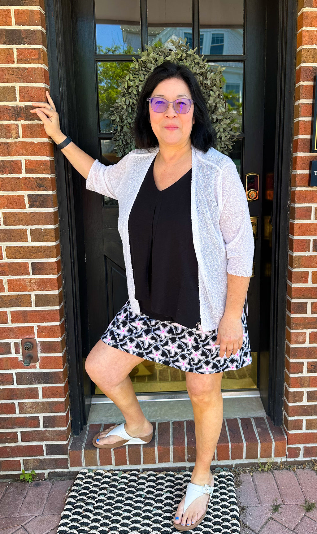 Beachtime by Lulu B Pink Starfish 2-Pocket Skort – Blooming Boutique