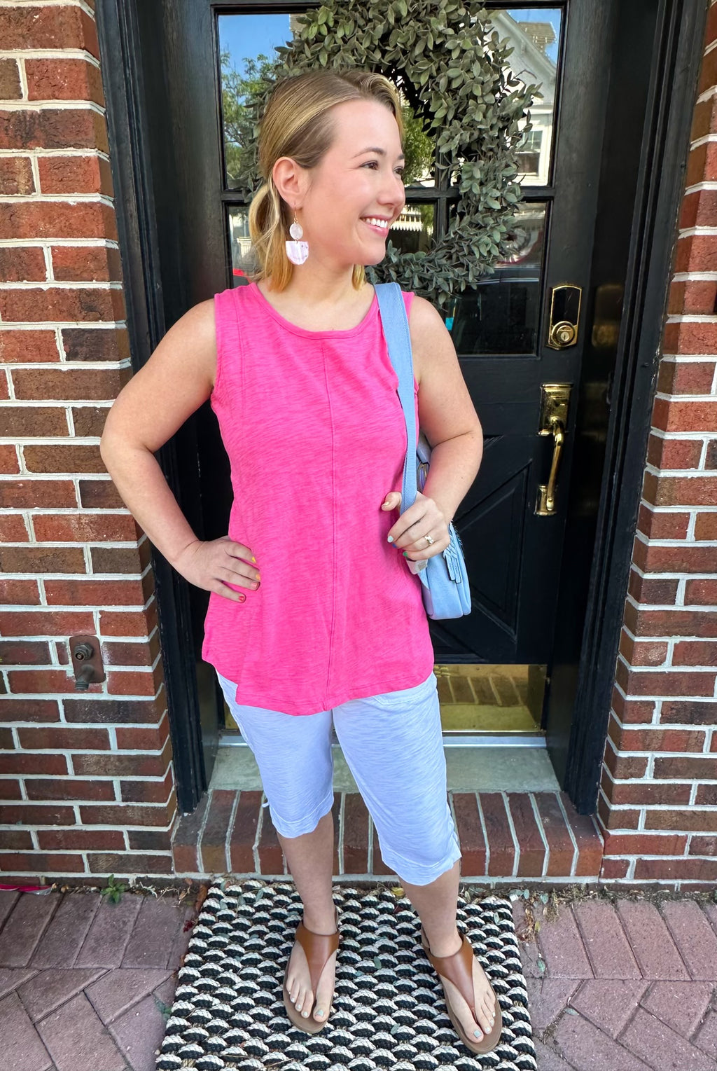 Escape by Habitat Watermelon Slub Cotton Seamed Tank – Blooming Boutique