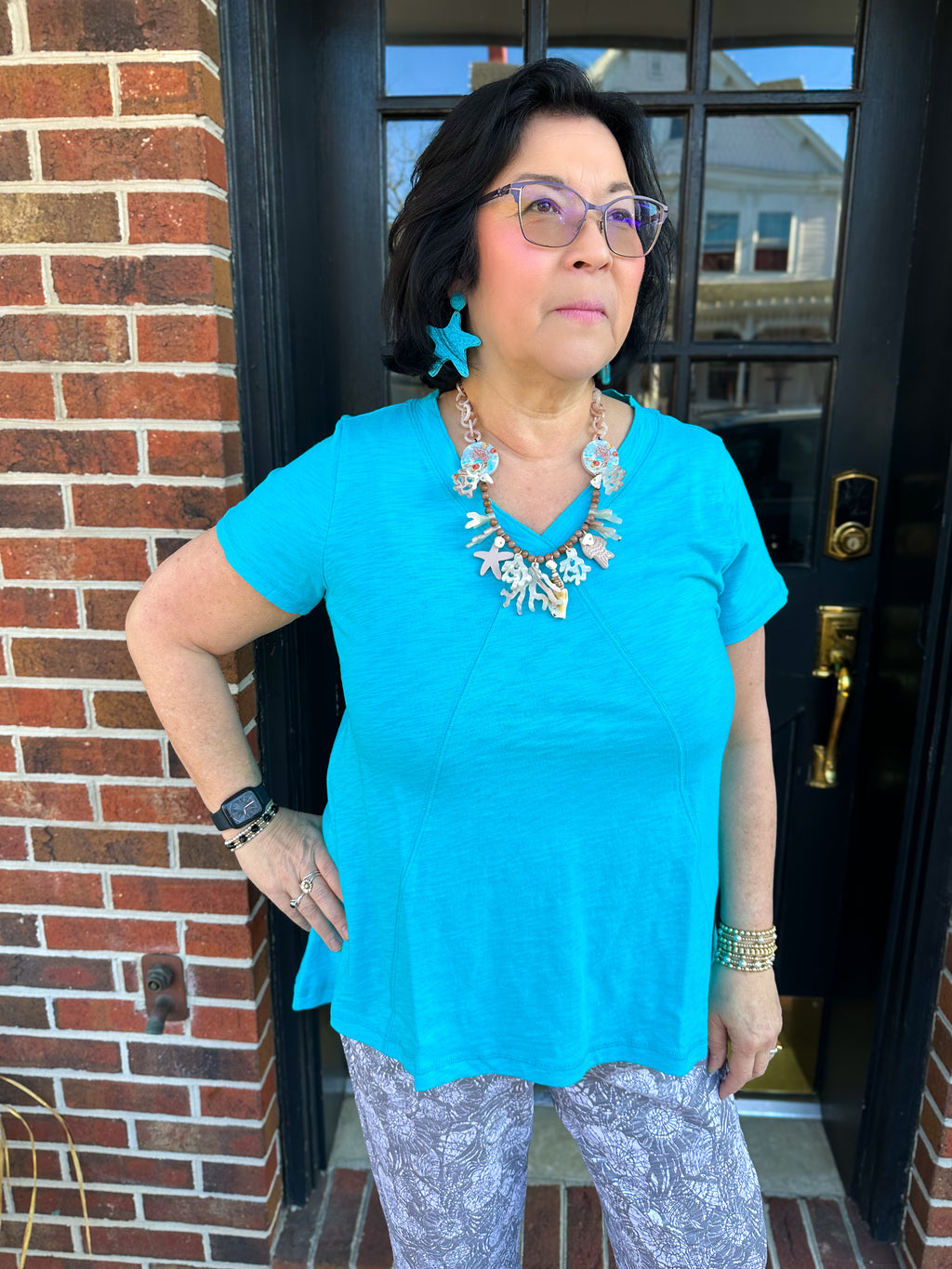 Escape by Habitat Maui Slub Cotton V-Neck Tunic – Blooming Boutique