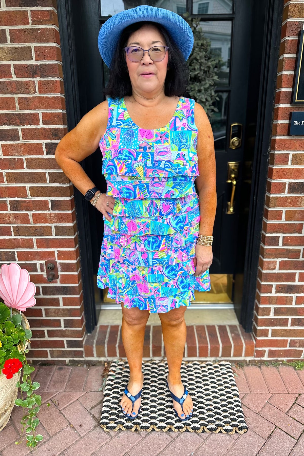 Beachtime by Lulu B Modern Mosaic Cha Cha Dress – Blooming Boutique