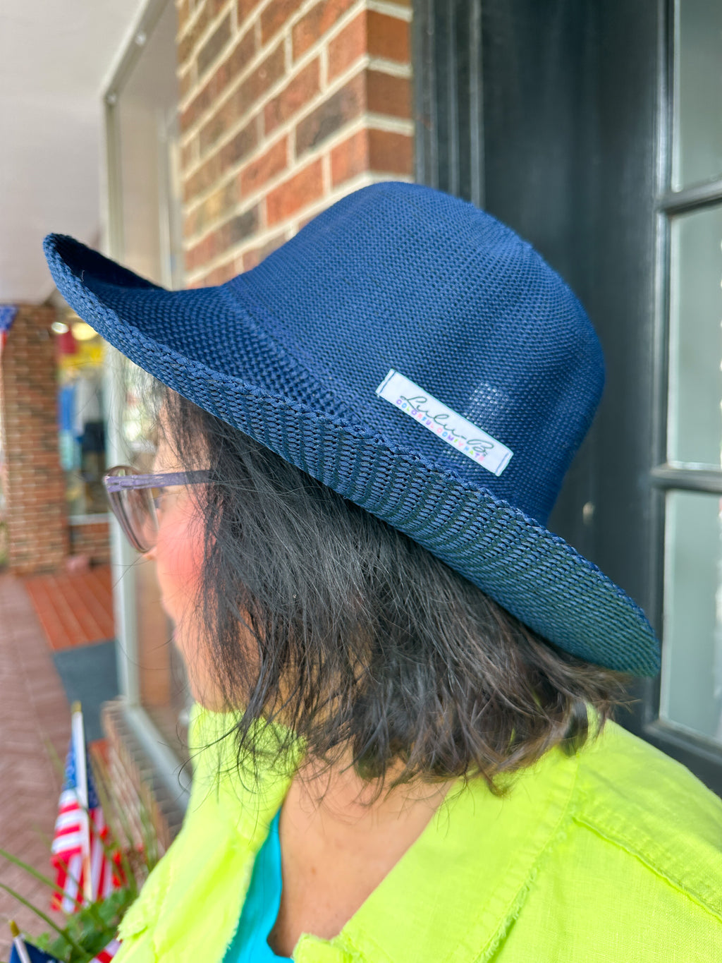 Lulu B Navy Sun Hat – Blooming Boutique