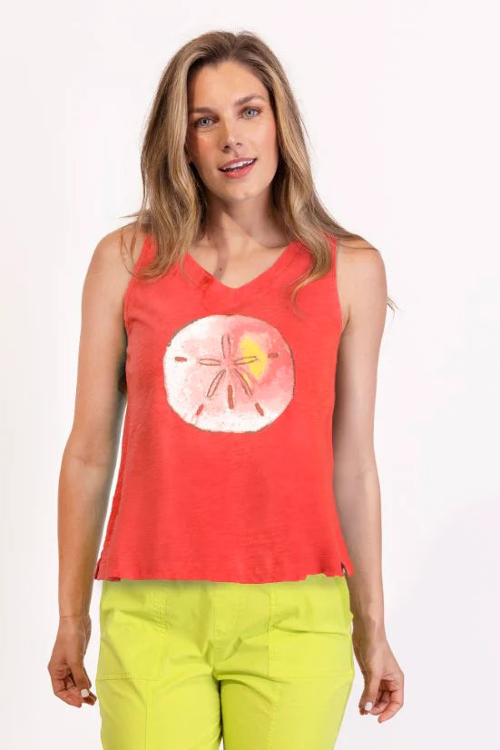 Escape by Habitat Punch Sand Dollar Cotton V-Neck Tank – Blooming Boutique