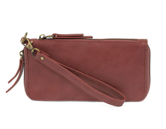 Joy Susan Dusty Raspberry Chloe Zip Around Wallet – Blooming Boutique