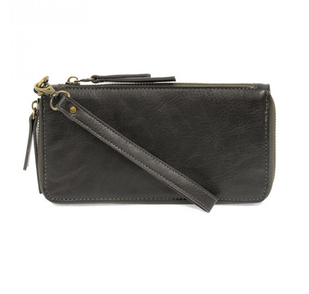 Joy Susan Hematite Chloe Zip Around Wallet – Blooming Boutique