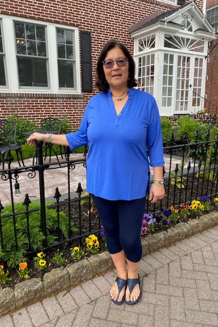 Lulu B Periwinkle Button Tunic – Blooming Boutique