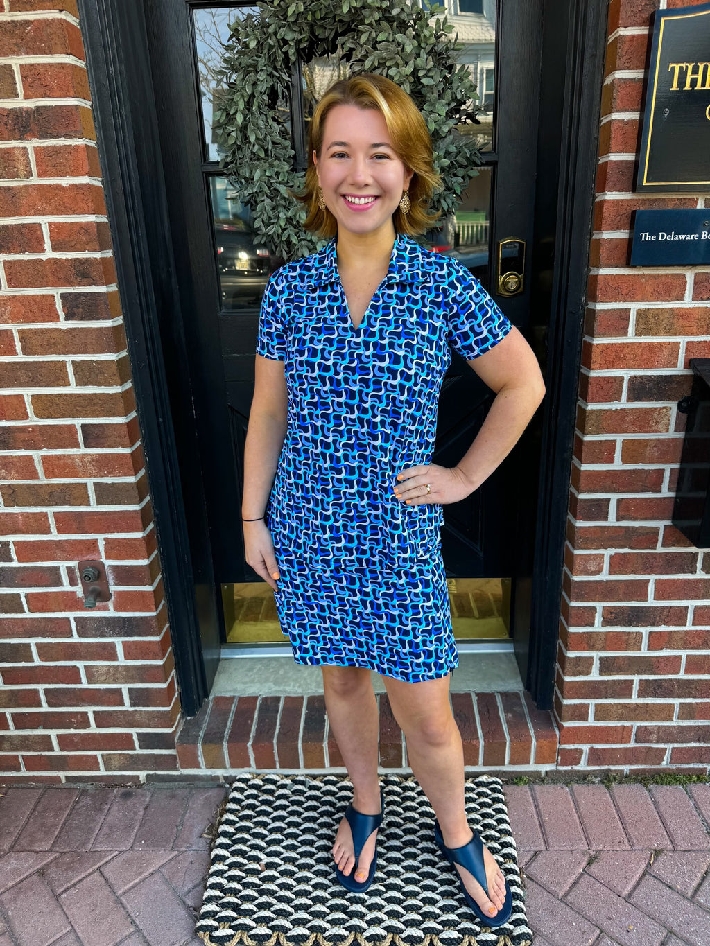 Lulu B Blue Maze Skort – Blooming Boutique