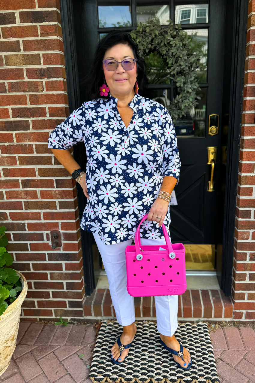 Lulu B Daisy Button Tunic – Blooming Boutique