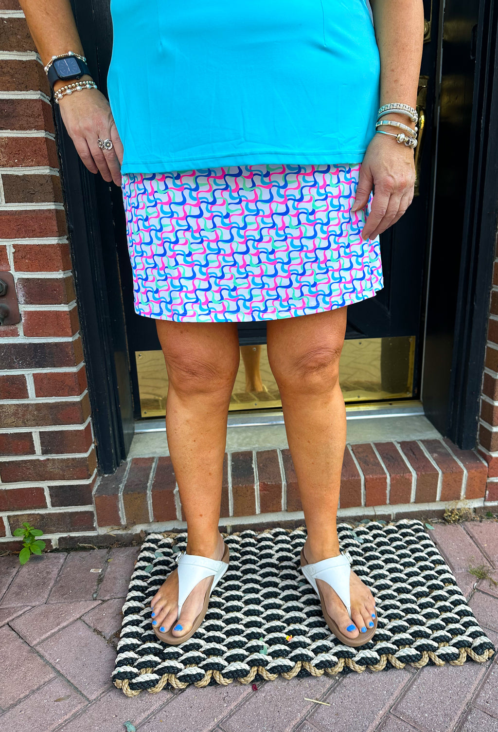 Lulu B Multicolor Maze Zip Skort – Blooming Boutique