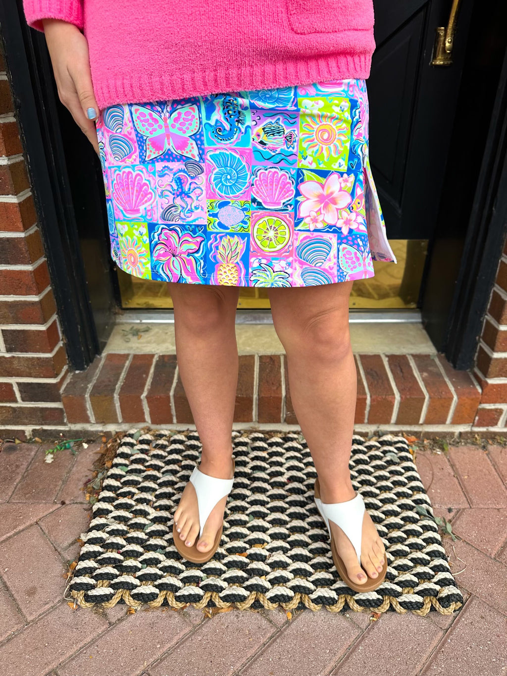 Lulu B Multicolor Mosaic Zip Skort – Blooming Boutique