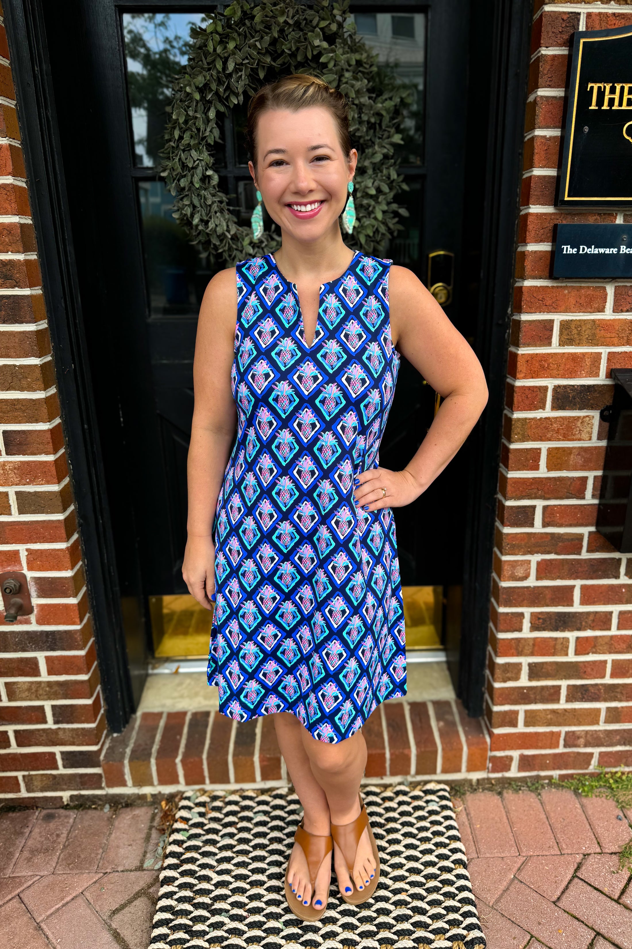 Lulu B Neon Pineapple UPF 50+ Open Cut Dress – Blooming Boutique