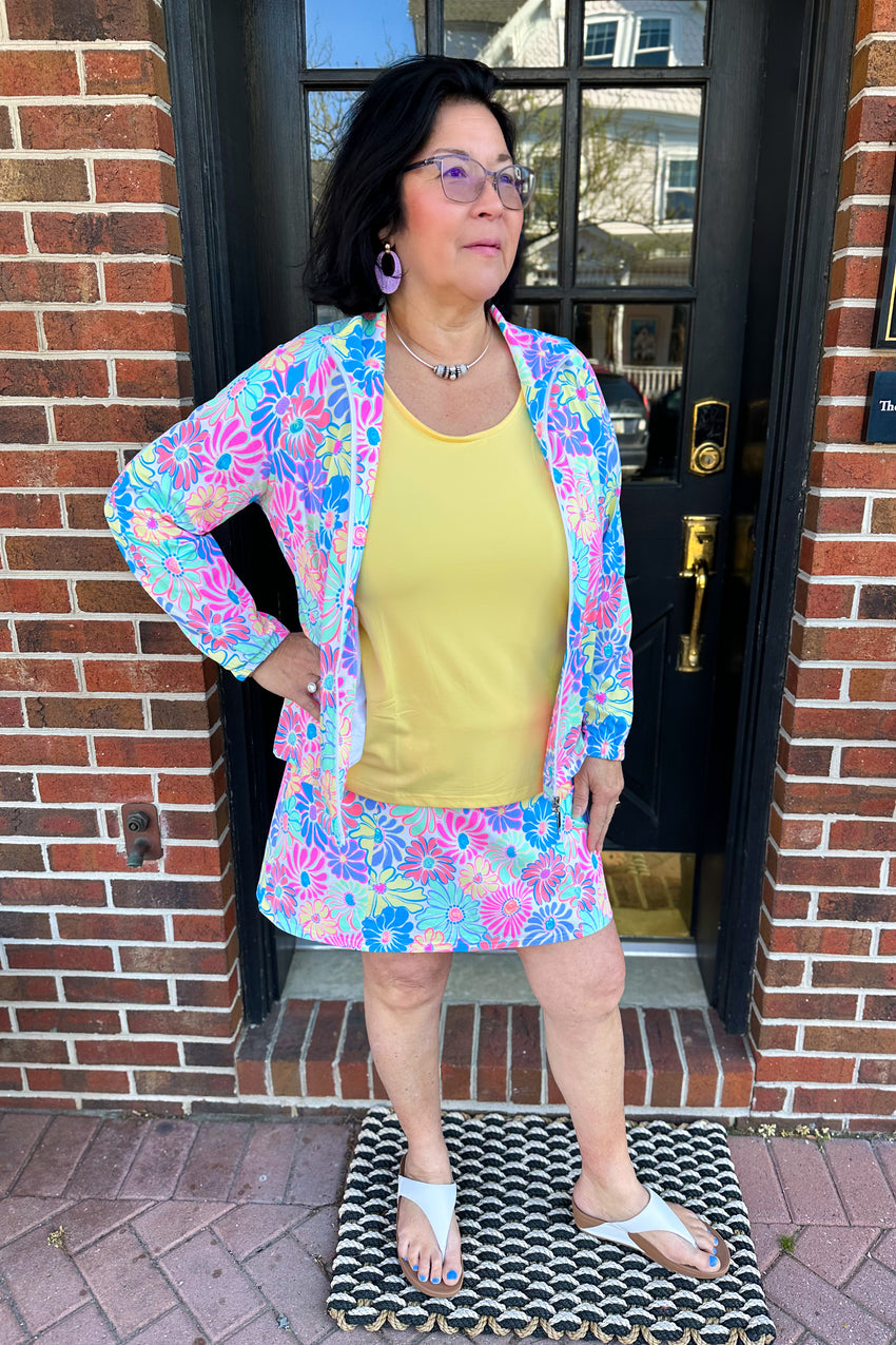 Beachtime Flower Power Zip Jacket – Blooming Boutique