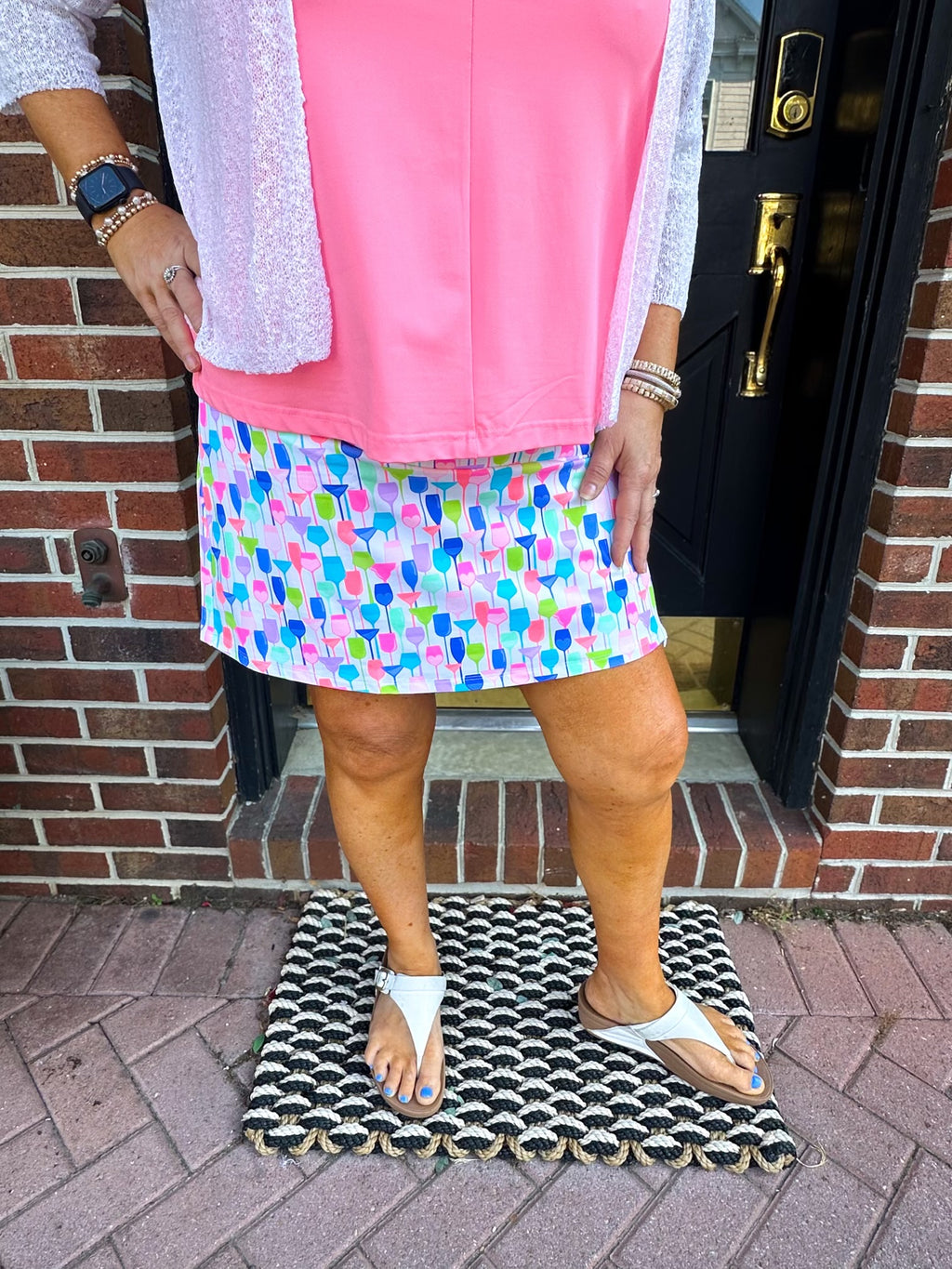 Lulu B White Wine Zip Skort – Blooming Boutique