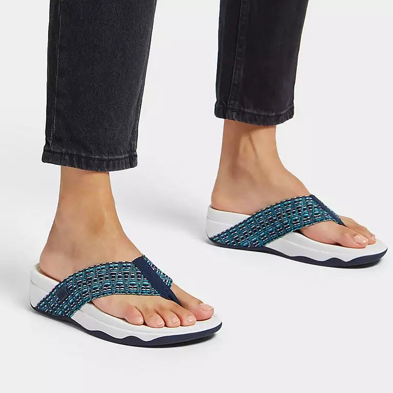 FITFLOPS SURFA GEO WEBBING TOE POST SANDAL MIDNIGHT NAVY – Blooming ...